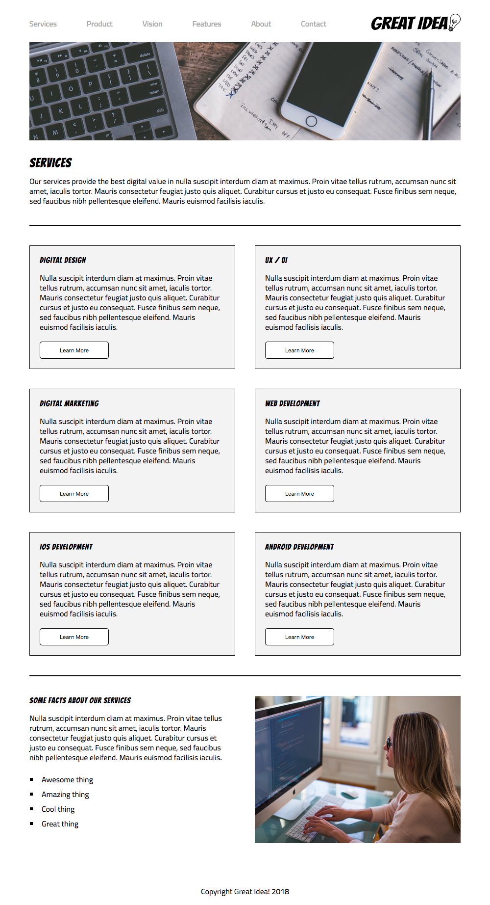 User Interface Project III: Great Idea Web Page With Flexbox | UI-III ...